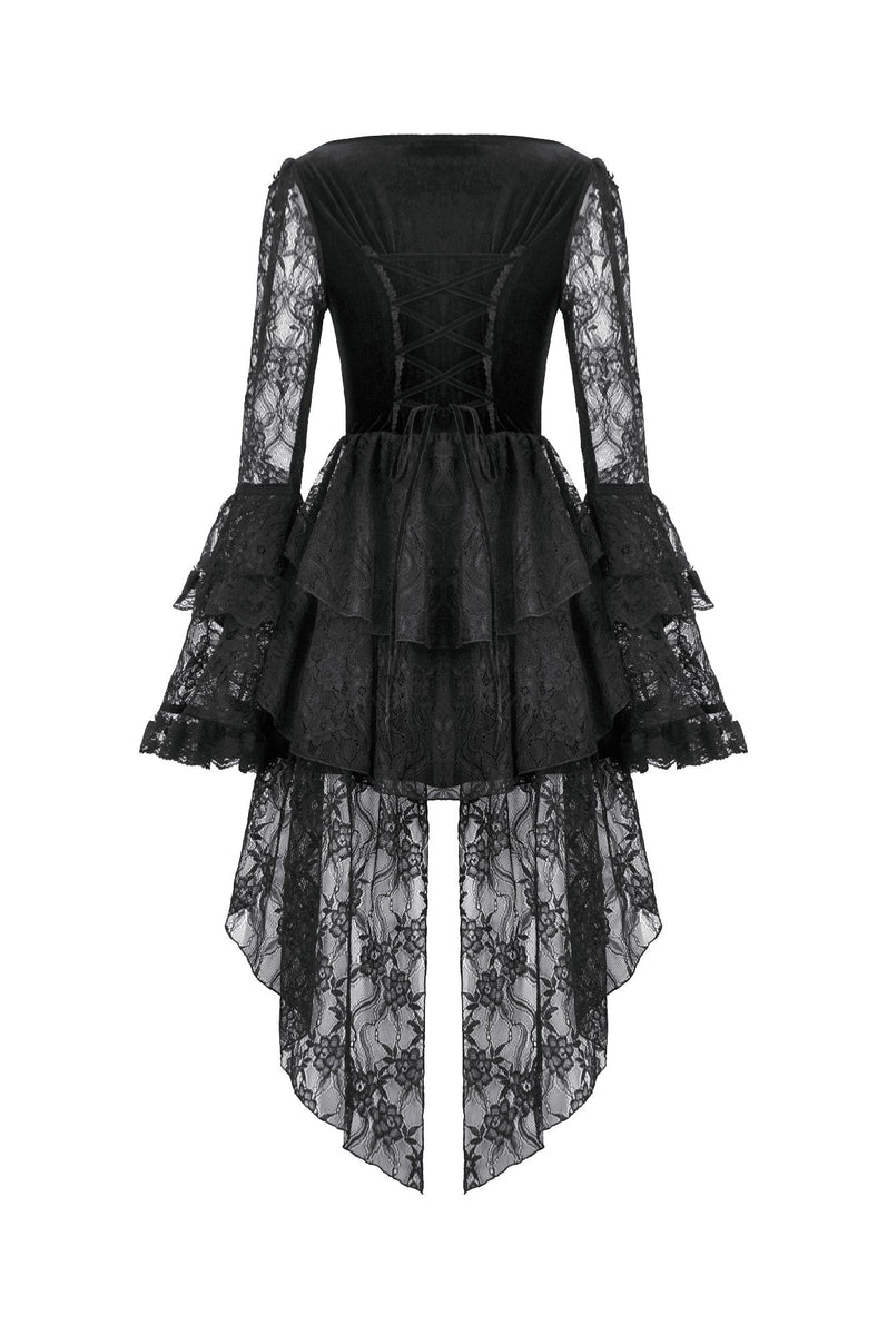 Classic Gothic Velvet & Lace Embroidered Dress DW1128 – DARK IN LOVE