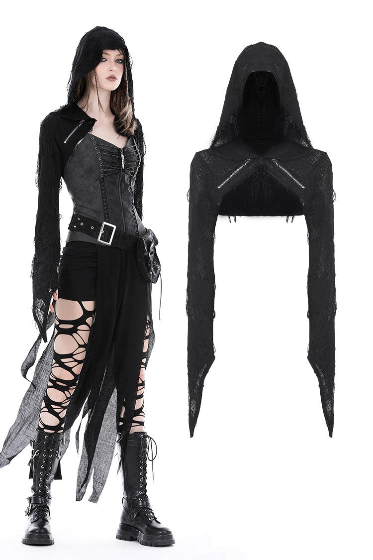 Devil shredded hooded cape BW133 – DARK IN LOVE