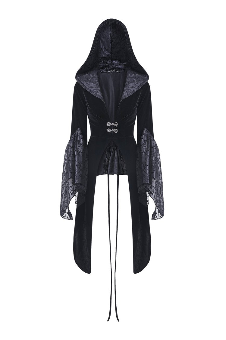 Gothic velvet hooded jacket JW159 – DARK IN LOVE