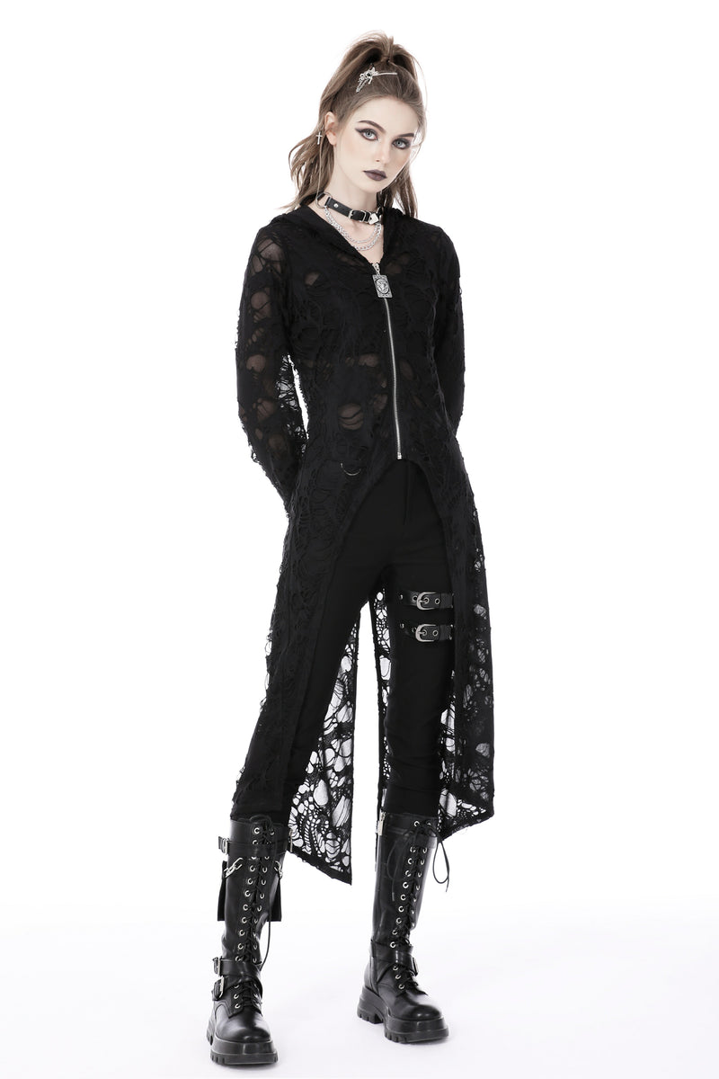 Punk decadent ripped long jacket JW241 – DARK IN LOVE