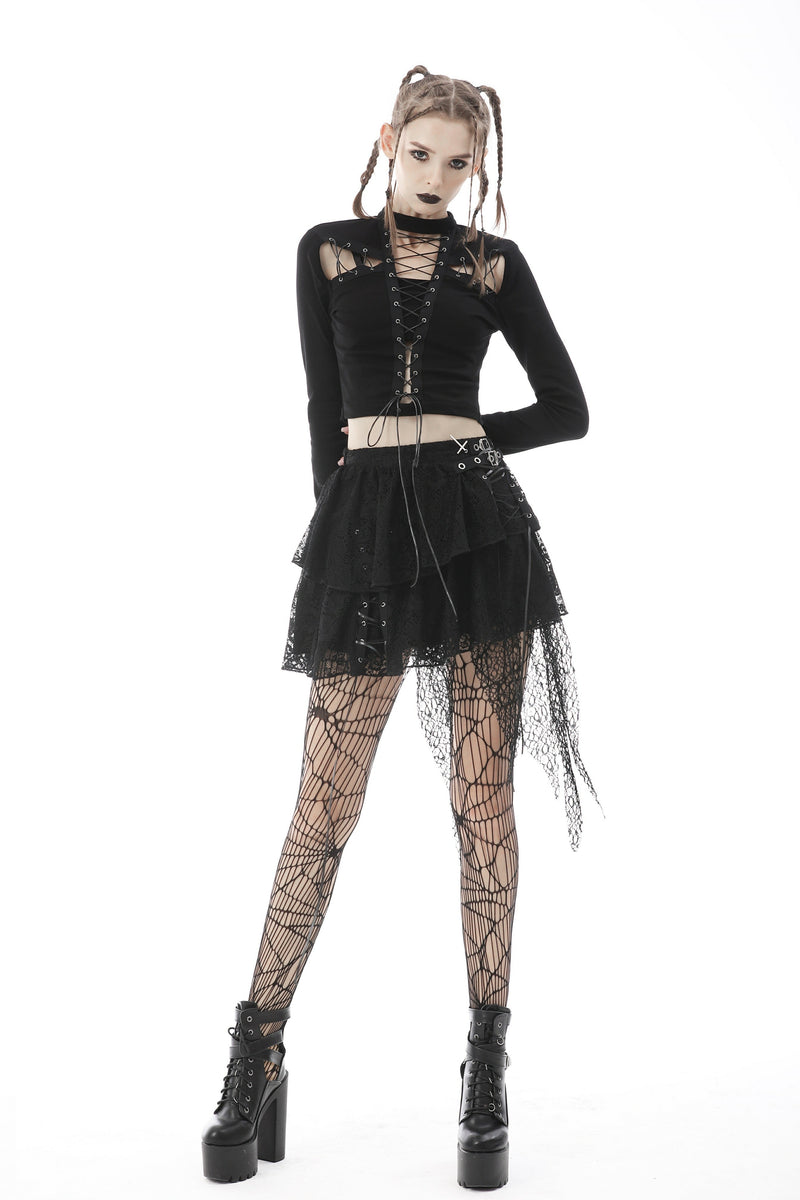 Punk sexy rope cross crop top TW371 – DARK IN LOVE