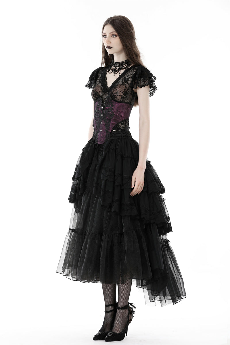 Gothic lace V collar top TW521 – DARK IN LOVE